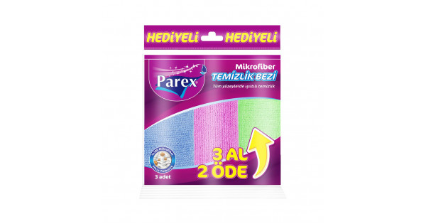 Parex Mikrofiber Comfort Temizlik Bezi 3 lü | Parex Mikrofiber Temizlik Bezi